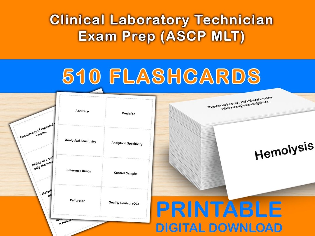 Clinical Laboratory Technician Exam Prep Flashcards | 500 Digital Study ...