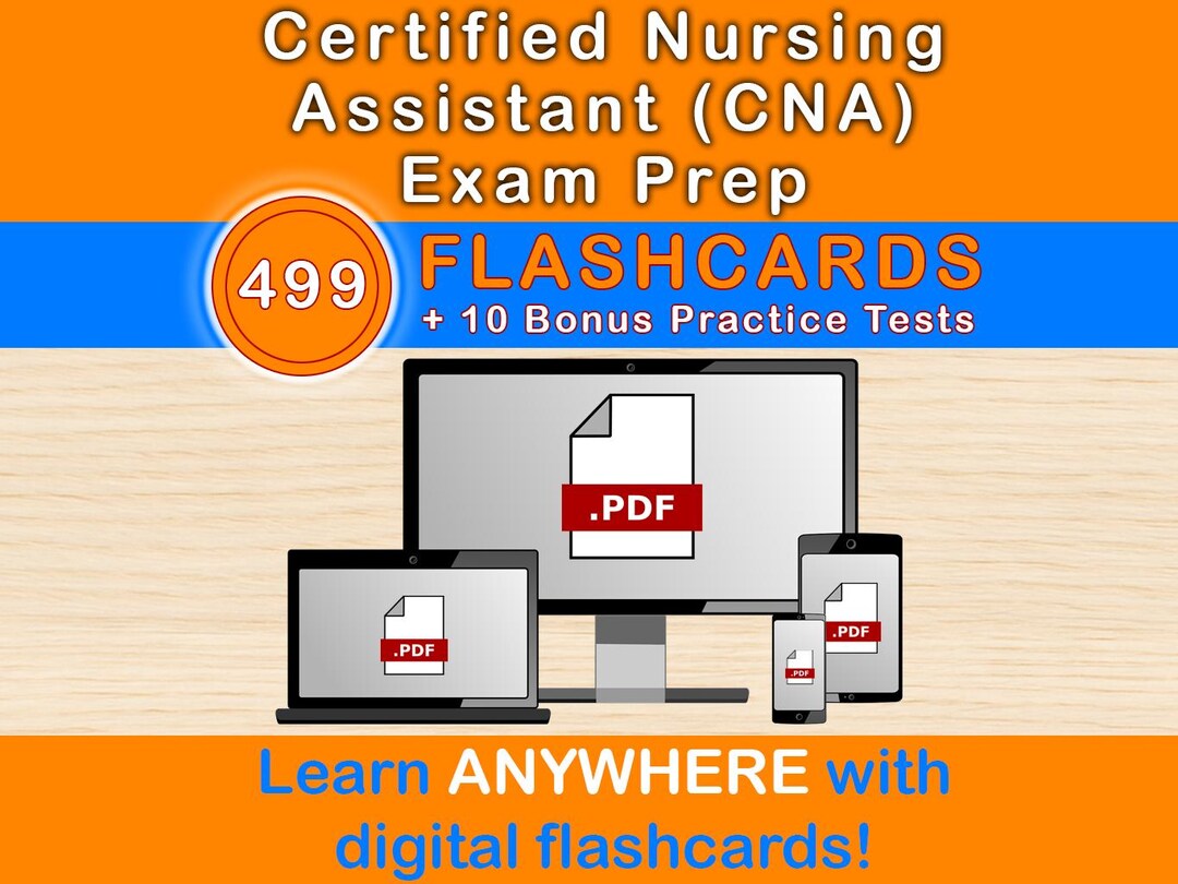 CNA Exam Prep: 499 Flashcards + 10 Practice Tests (PDF Study Pack) - Etsy