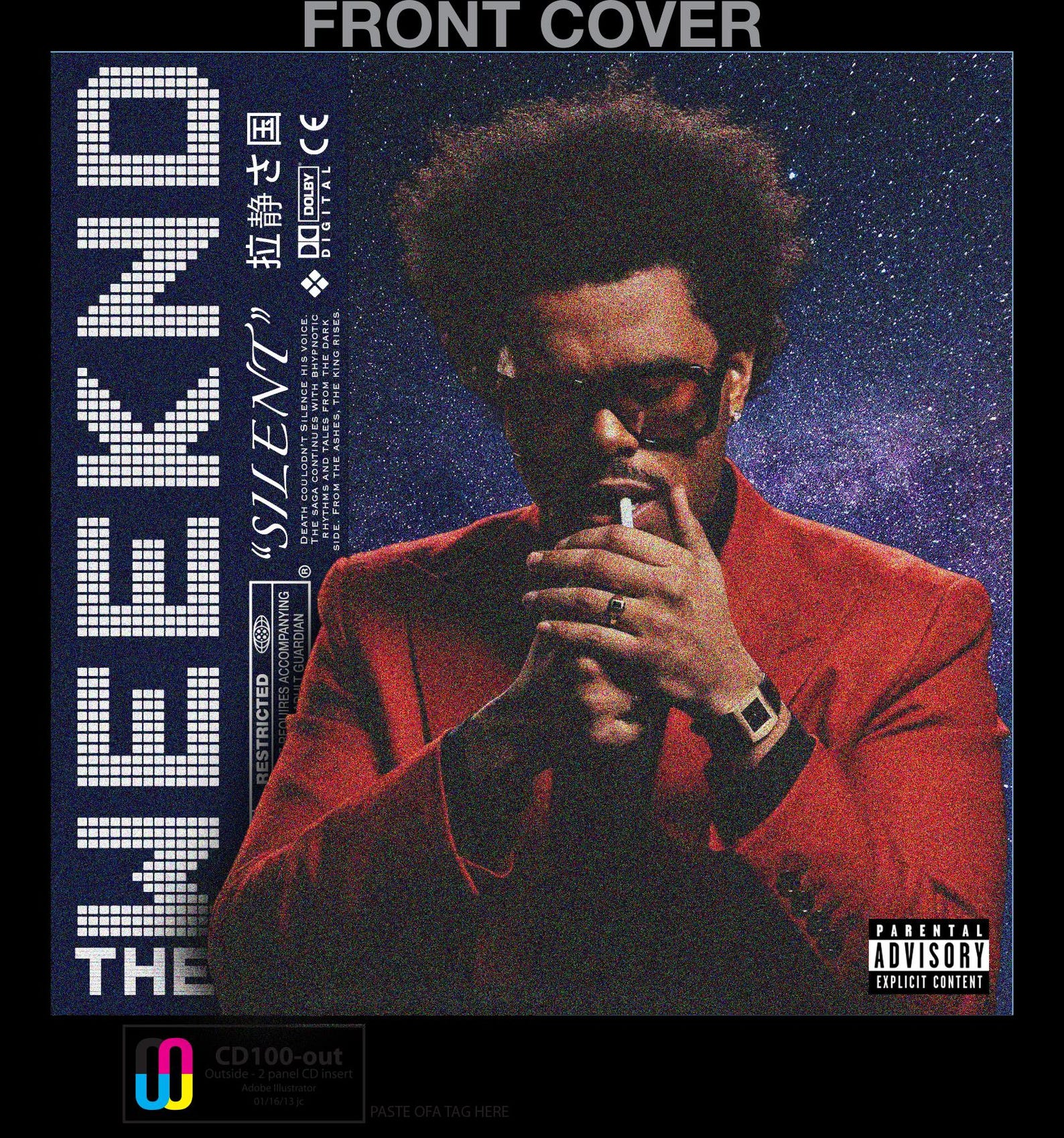 The Weeknd-inspired Album Cover Template | Editable PSD for Mixtapes ...