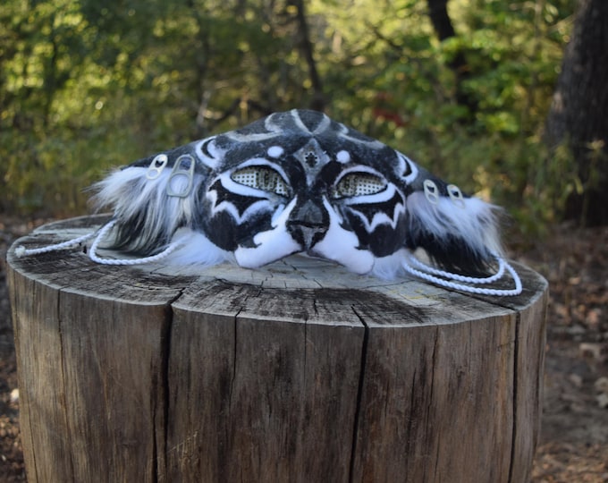 Grayscale 3-eyed Therian Mask With Rope and Soda Tab Accessories - Etsy