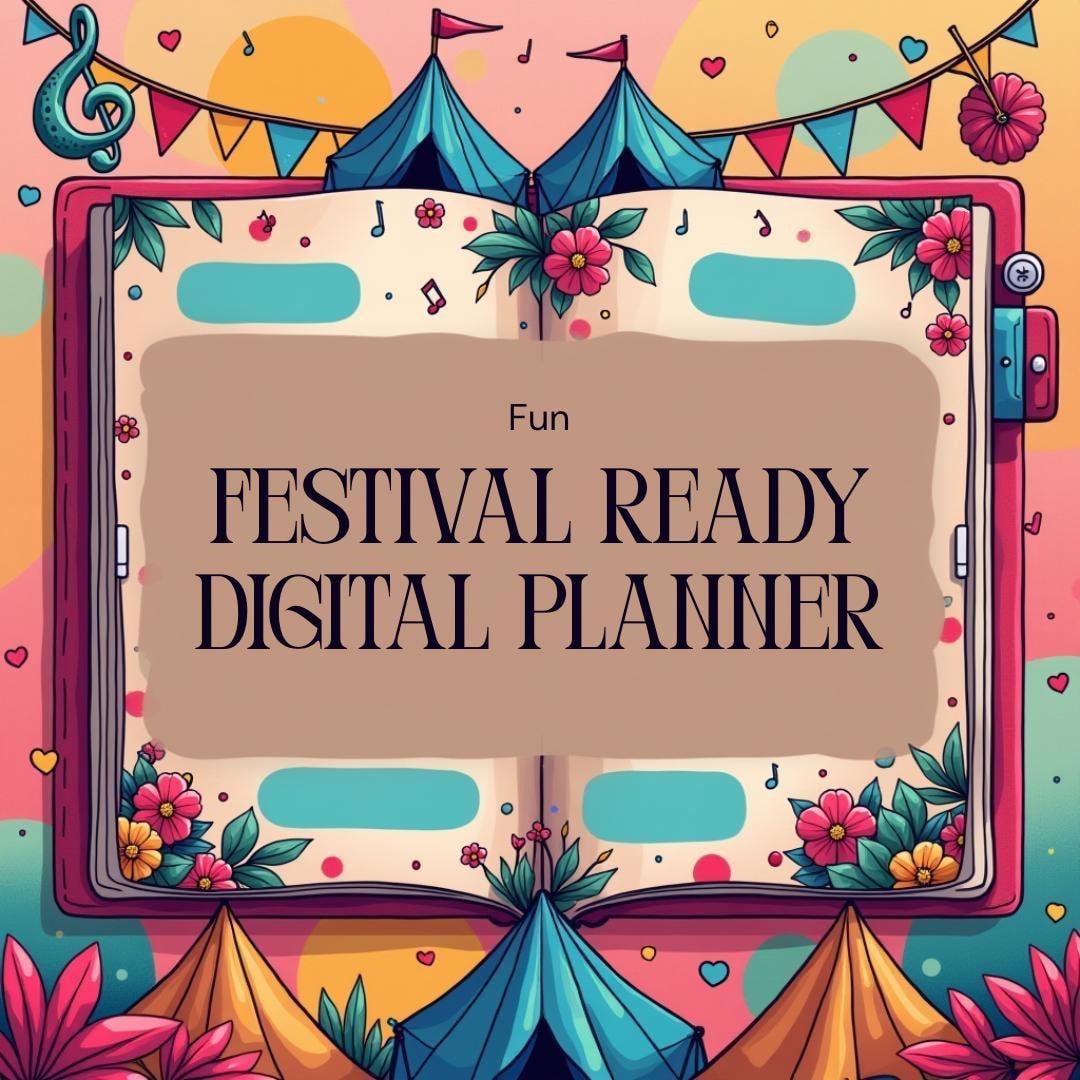 Festival Planner 2025 Printable | UK Festival Packing Checklist, Budget ...
