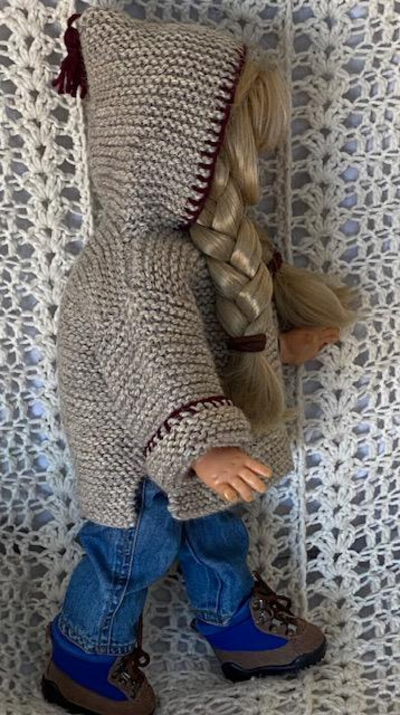 18" Doll Knitting Pattern Garter Coat PDF Instant Download - Etsy