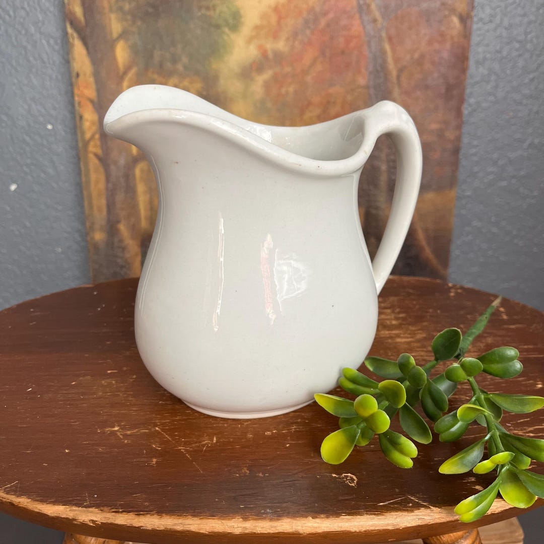 Vintage White Creamer Kitchen Display Country Decor Cafe Restaurant ...