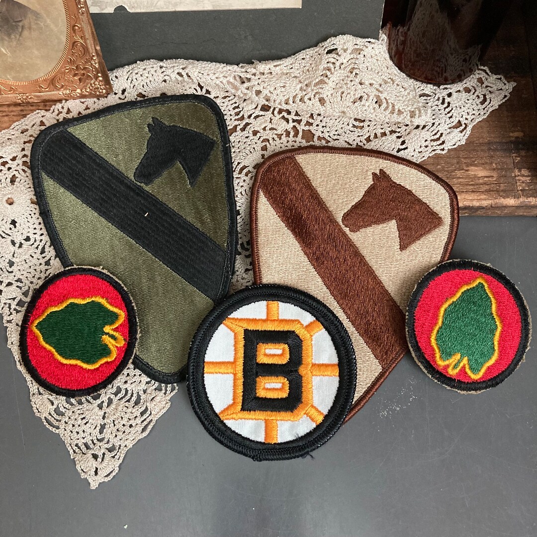 Lot Vintage Patches Large Horse Leaf Letter B US Army First Calvary ...