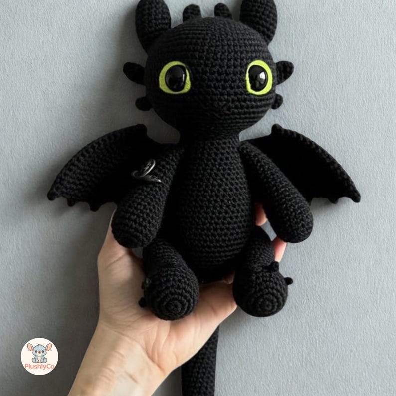 Night Fury Crochet Pattern – Toothless Inspired Amigurumi – Dragon ...