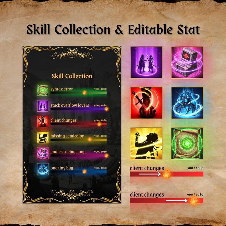 Editable Medieval Character ID Card Template: Fantasy Cosplay (canva ...
