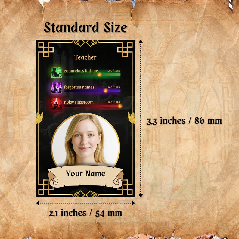 Editable Medieval ID Card Template: Fantasy Character Cosplay (canva ...