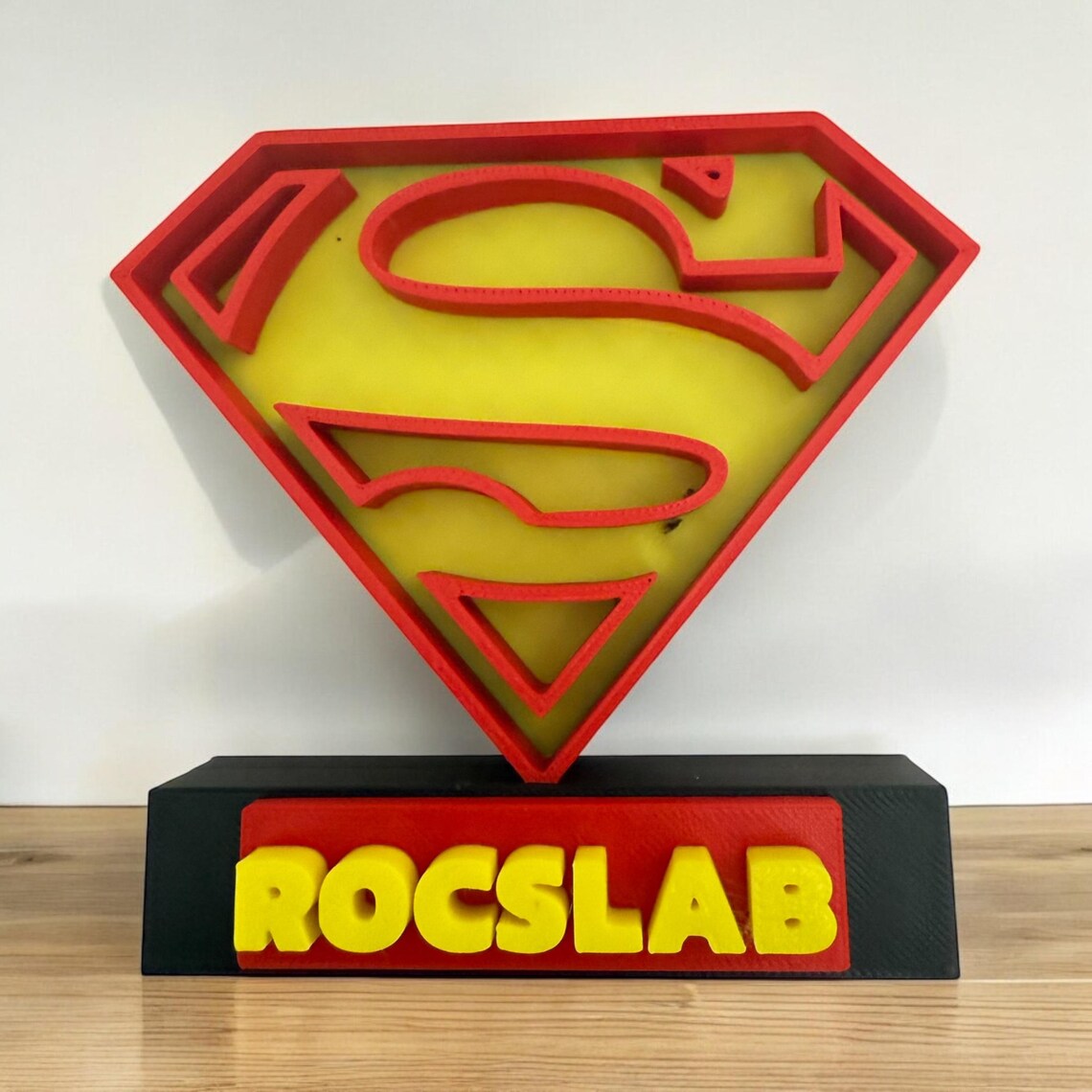 Superman Symbol With Custom Name Table or Desk or Shelf Decoration - Etsy