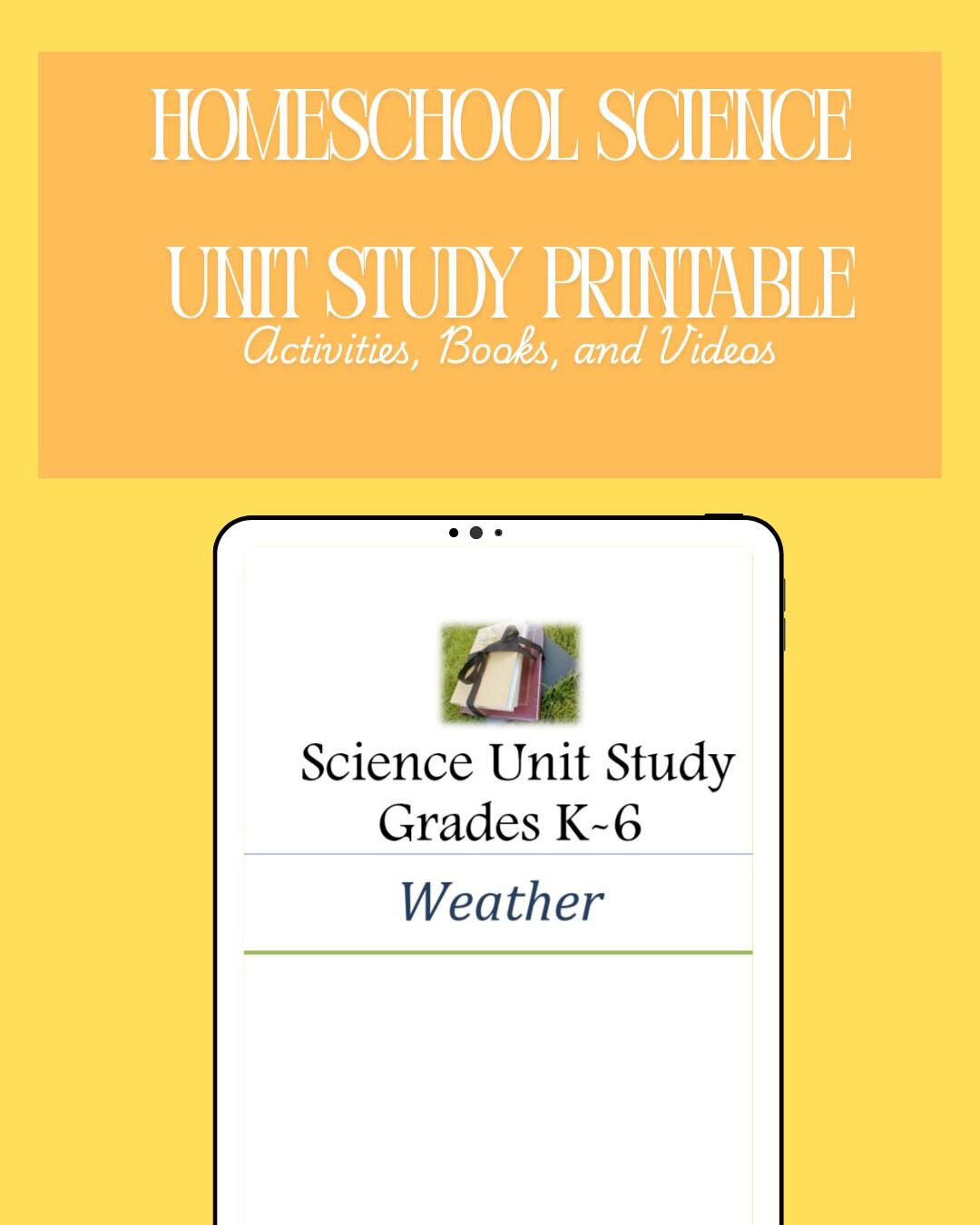 K-6 Weather Unit Study, Family/ Individual Unit Study| Unit Study With ...