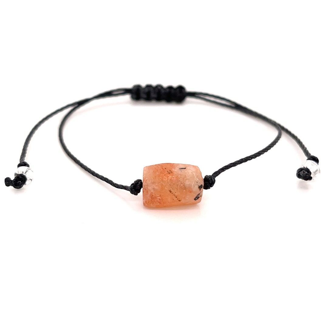 Sunstone Bracelet, Genuine Raw Stone Jewelry, Minimalist Dainty ...