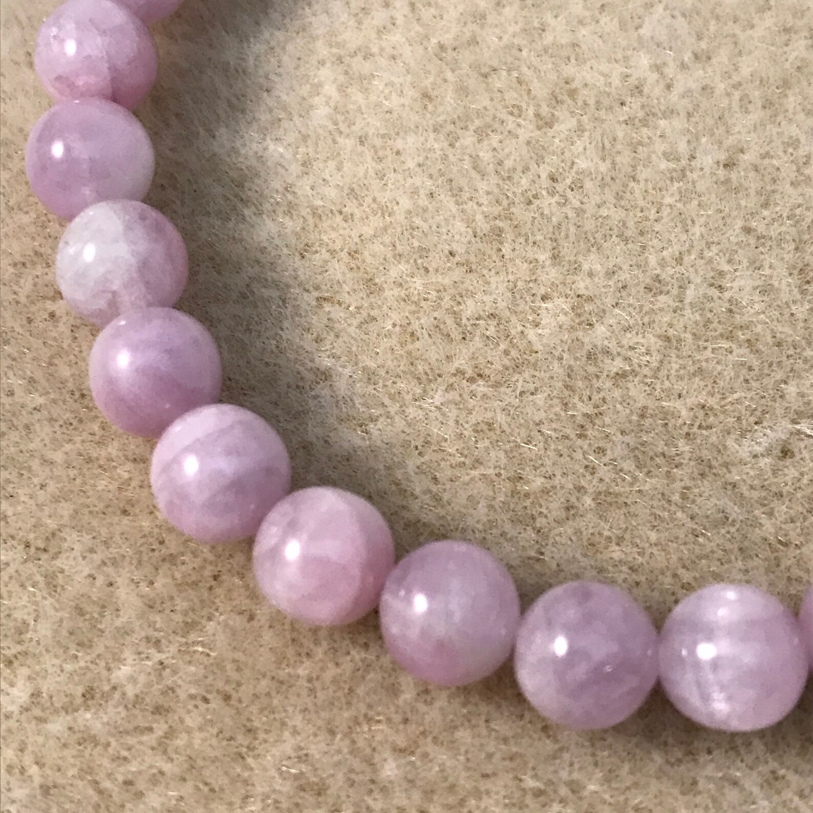 Kunzite Bracelet 6mm Beaded Bracelet Genuine Gemstone | Etsy