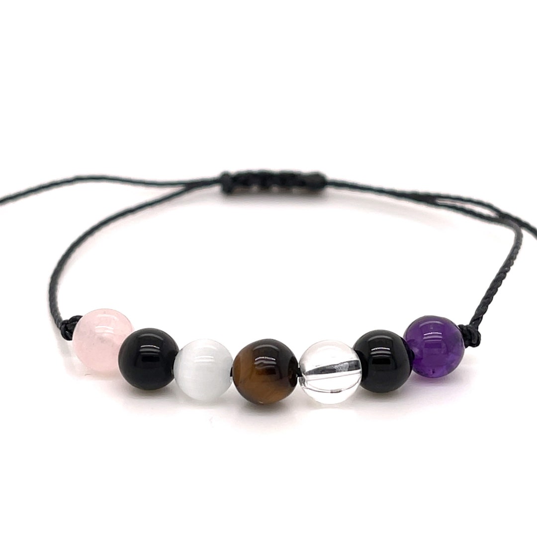 Deluxe Trauma Protection Bracelet, 6mm Minimalist Adjustable Beaded ...