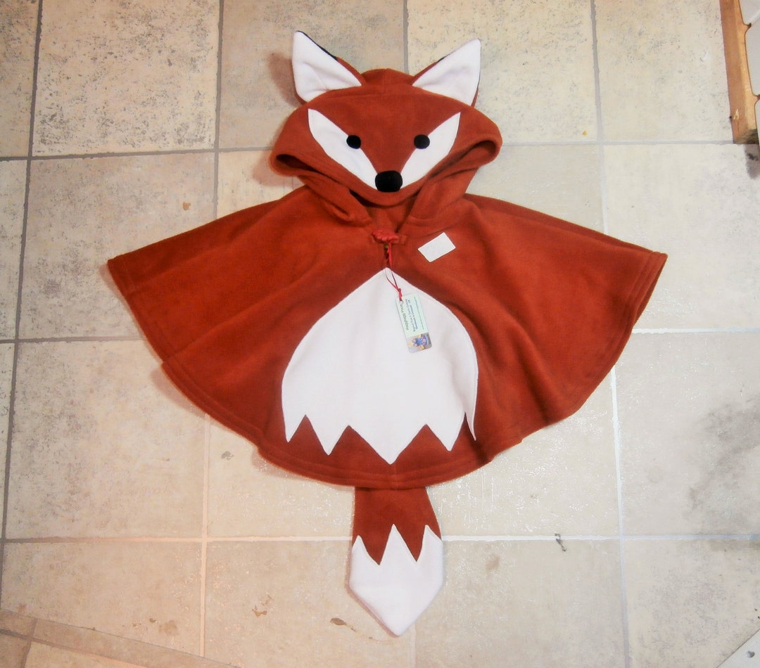 Kids Fox Poncho, Kids Fox Costume, Kids Fox Cosplay, Kids Whimsical ...