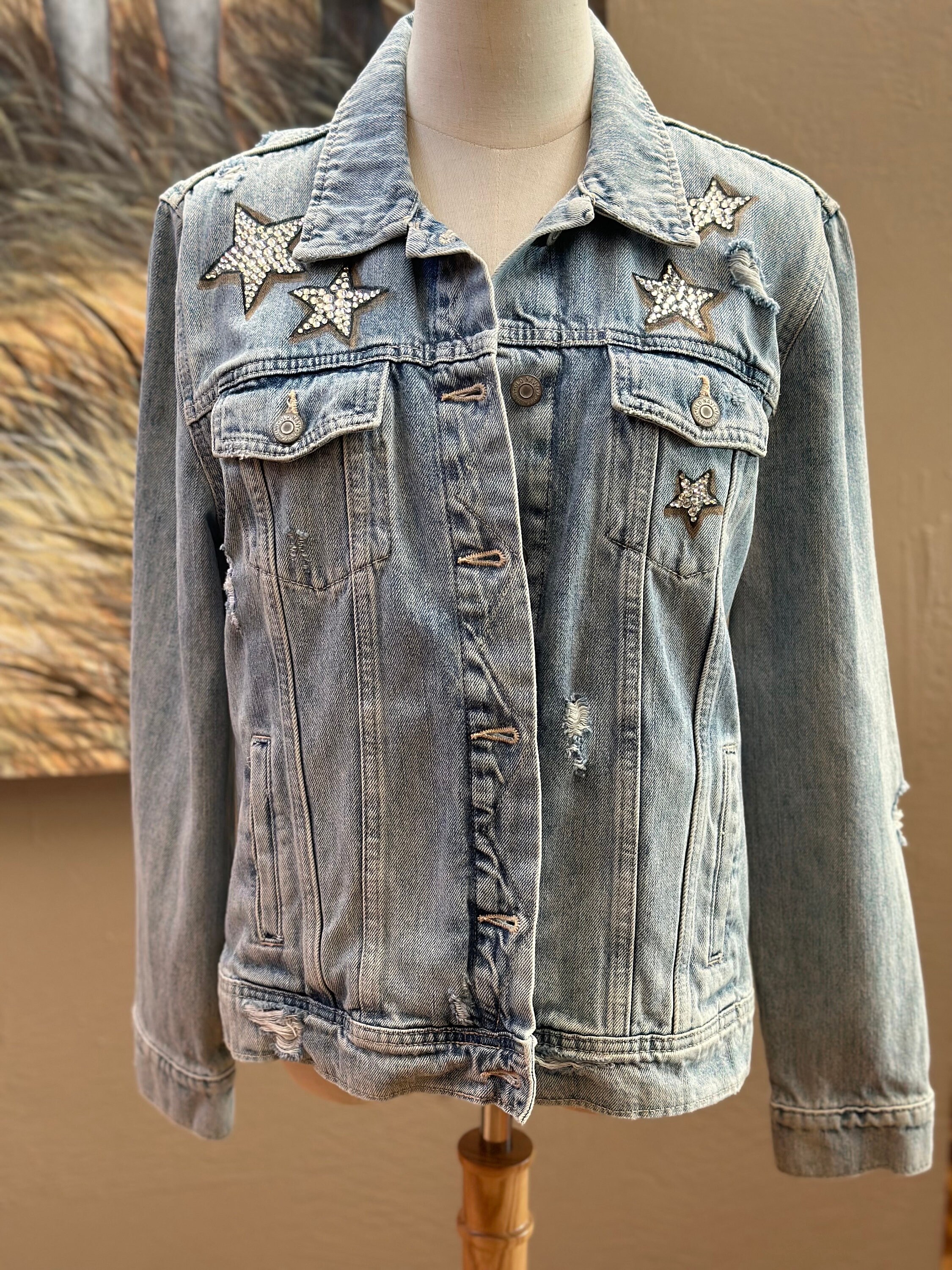 Vintage Design Handpainted Mermaid Siren One of a Kind Denim Jean ...