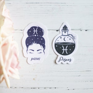 Zodiac Girl Sticker Set choose Your Sign 2 Pack Stickers - Etsy