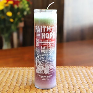 Faith and Hope 7 Day Ritual Candle, Good Luck, Health, Wealth, Altar ...