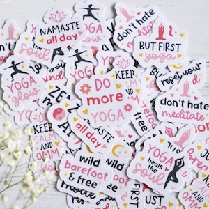 Do More Yoga Sticker Pack Set (12 Pieces), Yoga Lover, Meditation ...