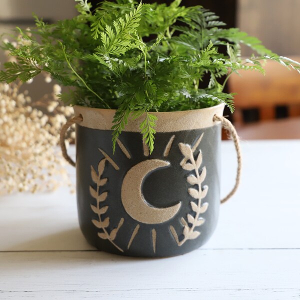 Moon Plant Pot - Etsy