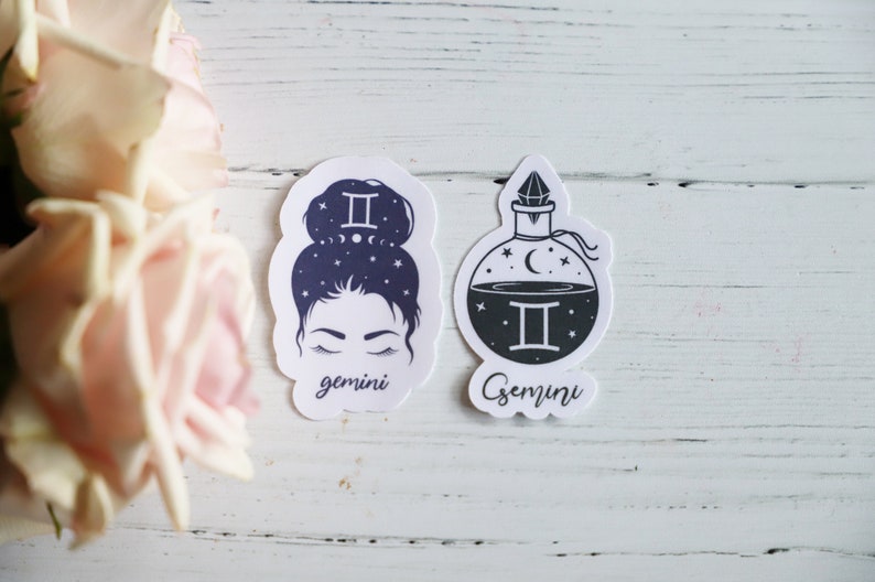 Zodiac Girl Sticker Set choose Your Sign 2 Pack Stickers - Etsy