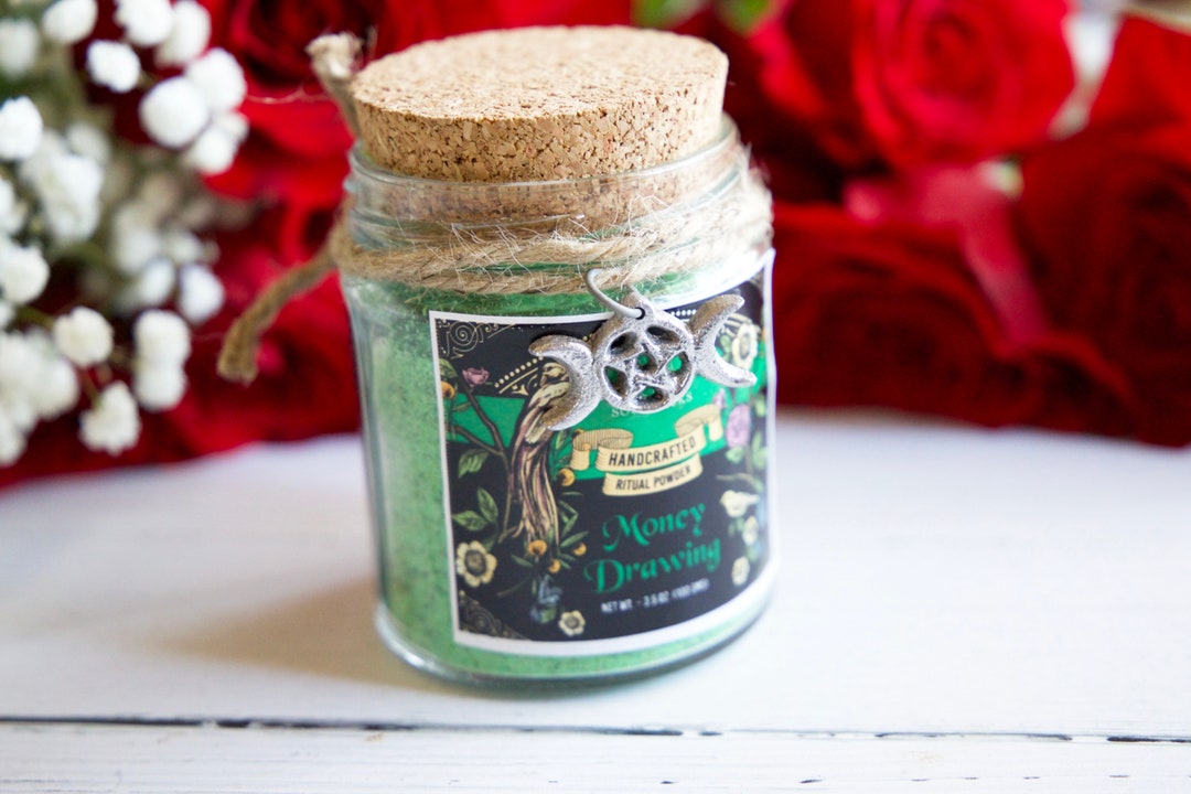 Money Drawing Ritual Sprinkling Powder - Mojo Bag, Smudging, Prosperity ...