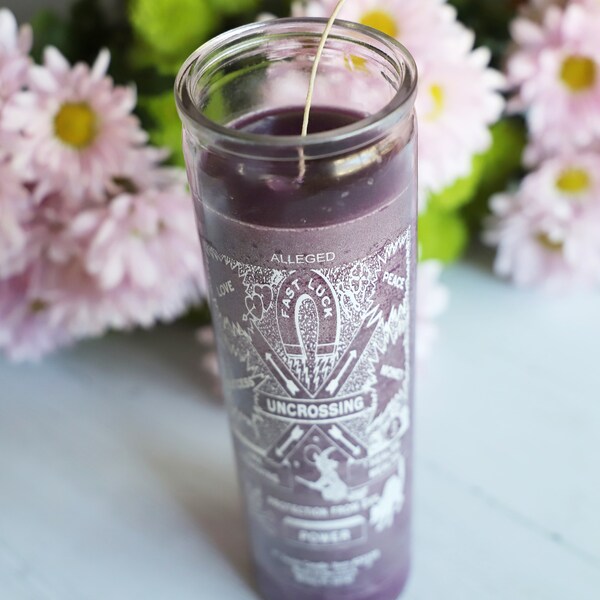 Purple Candle - Etsy