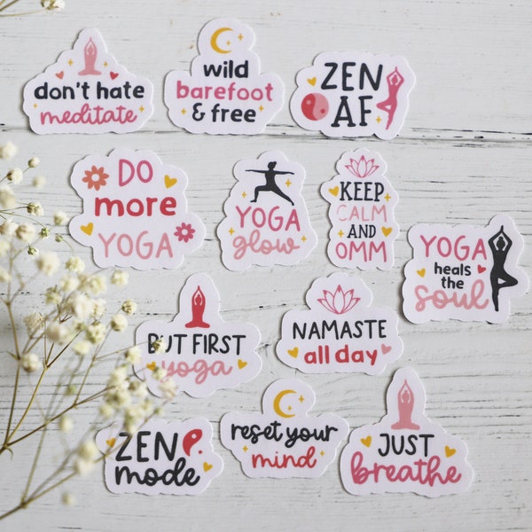 Yoga Stickers - Etsy
