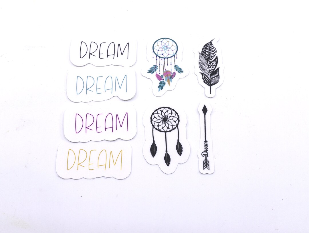 Dream Catcher Sticker Pack (8pcs), Dream Journal, Scrapbooking, Laptop ...