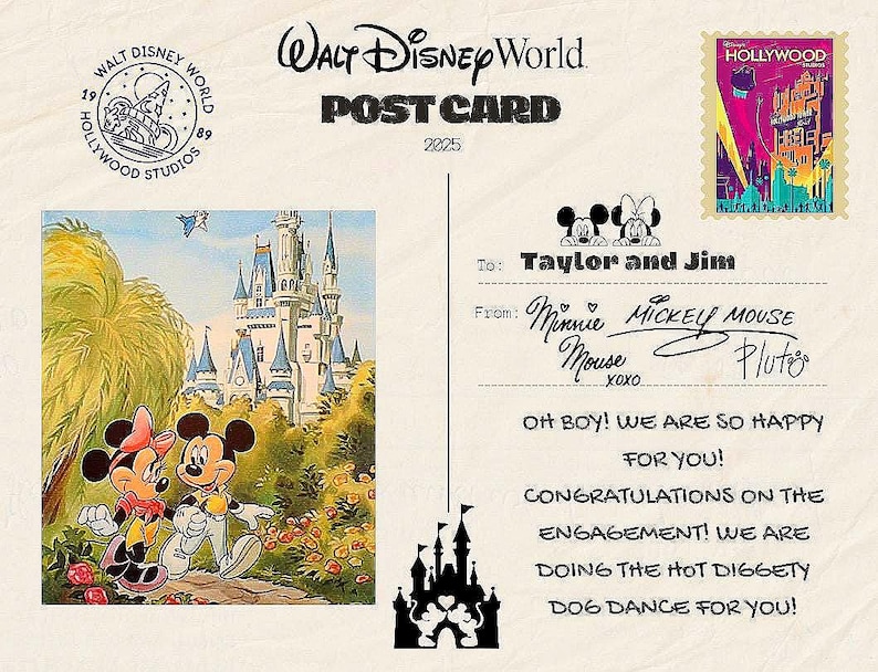 Custom Walt Disney World Postcard – Surprise Trip Keepsake (digital ...