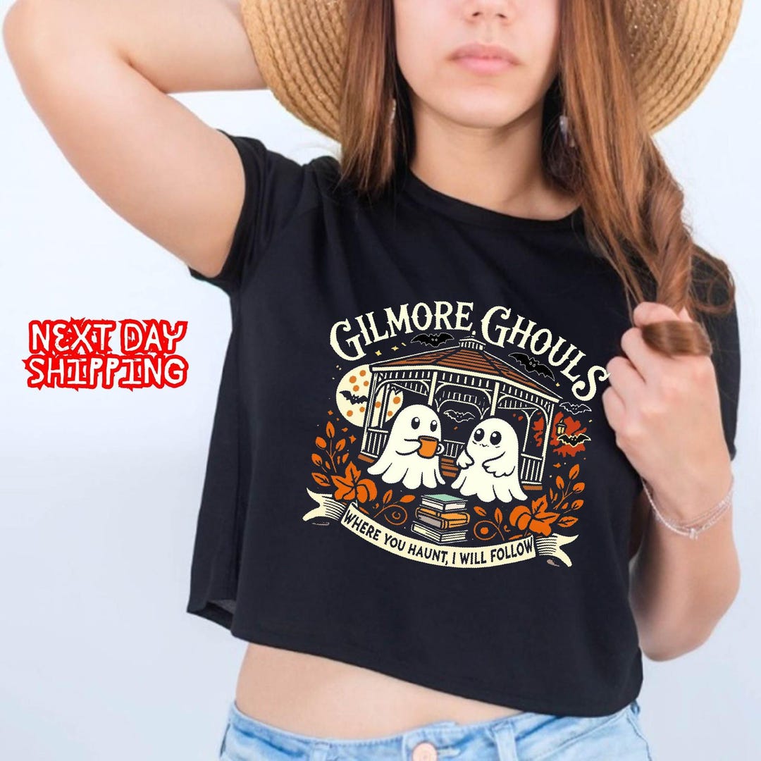 Gilmore Ghouls Crop Top, Ghost Parody Halloween Crop Top, Fall Crop Top ...