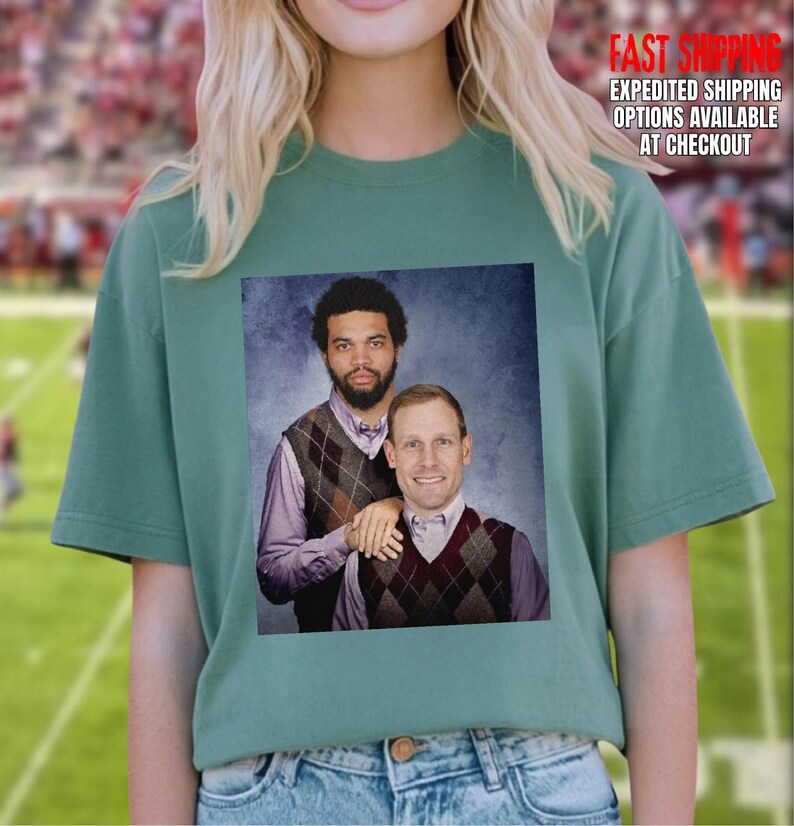 Chicago Football Shirt: Caleb Williams, Ben Johnson Step Brothers ...