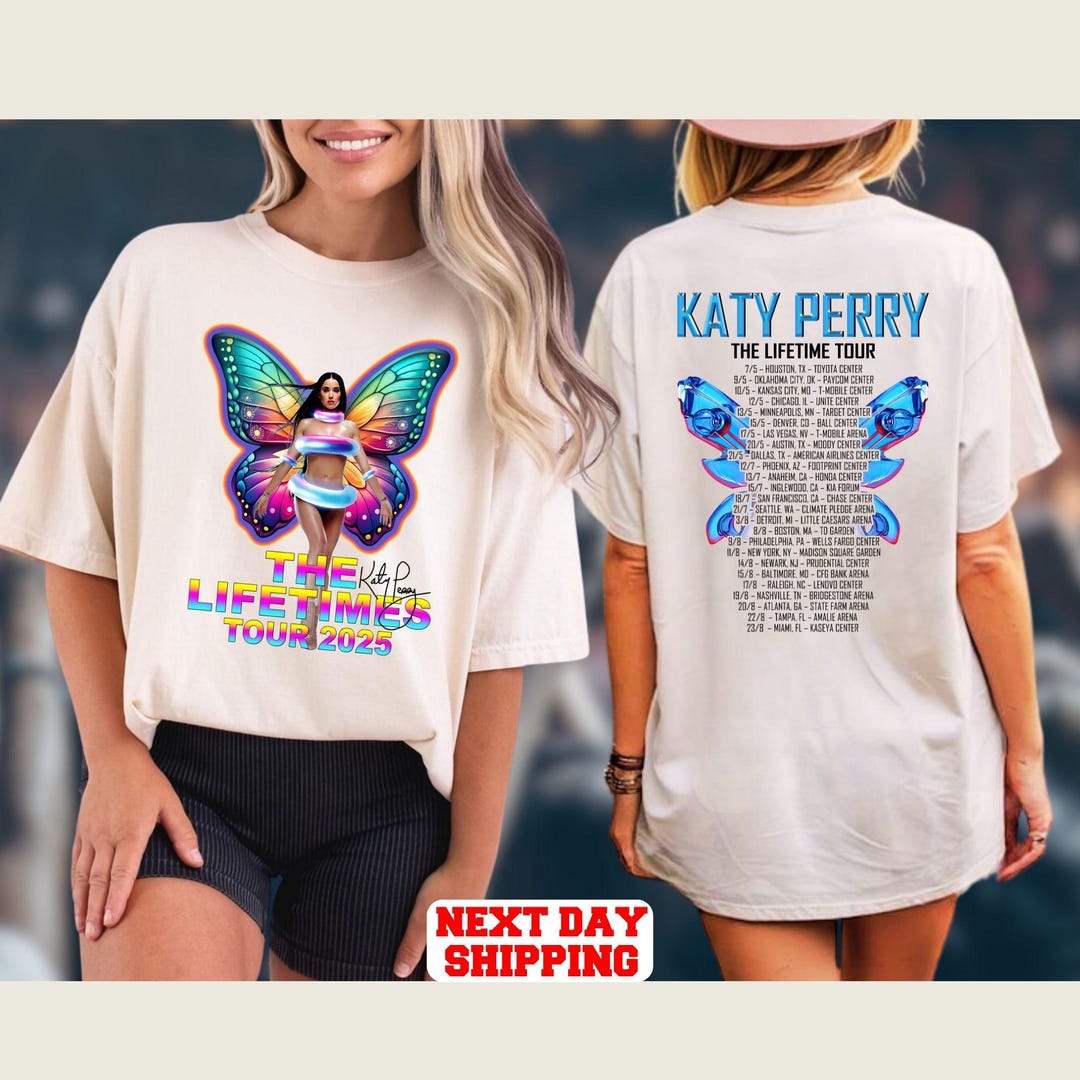 Comfort Colors 2025 Katy Perry the Lifetime Tour Shirt, Katy Perry Fan ...