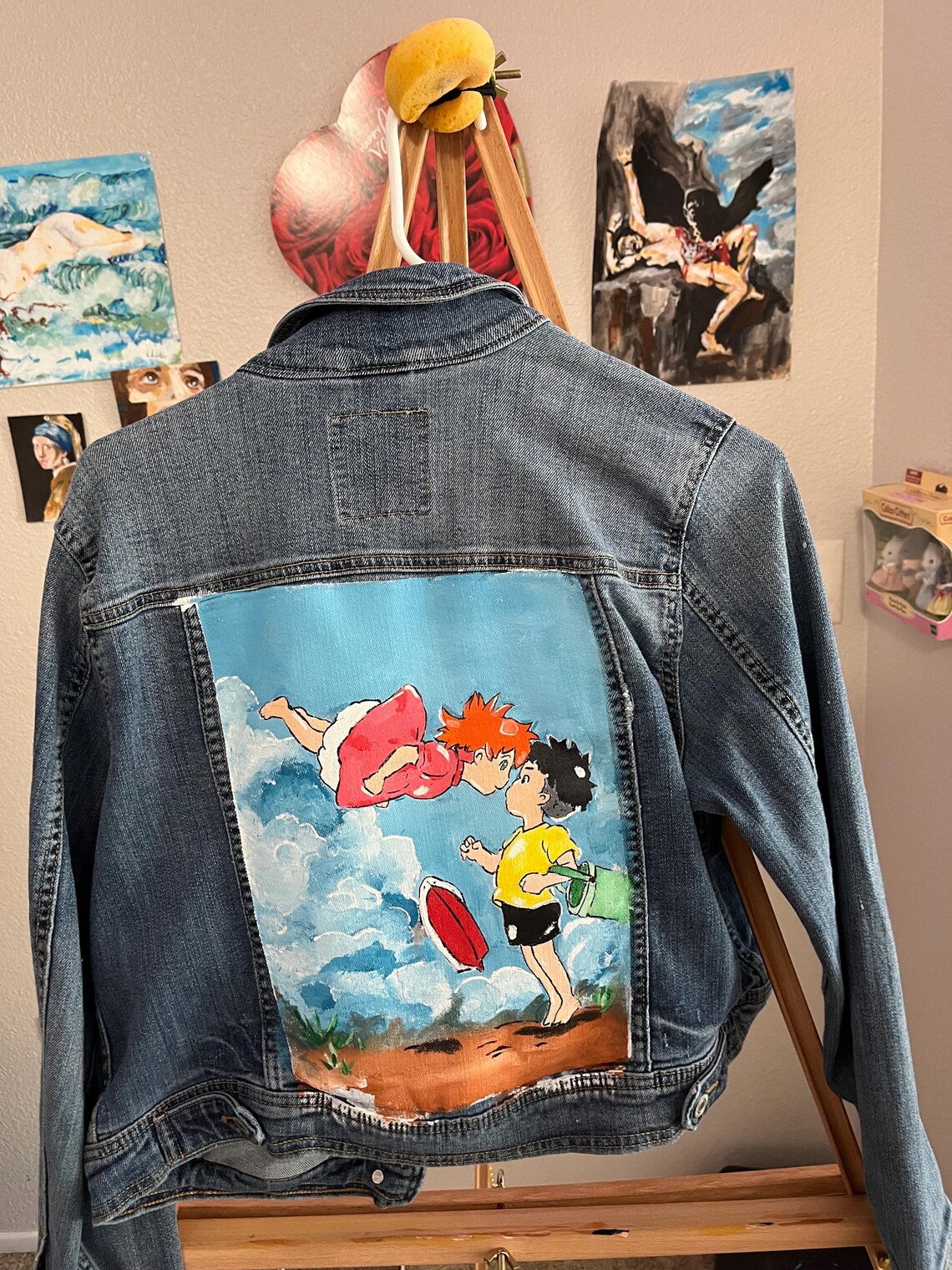 Custom Painted Denim Jacket – Hand Painted Art – Personalized Fashion ...