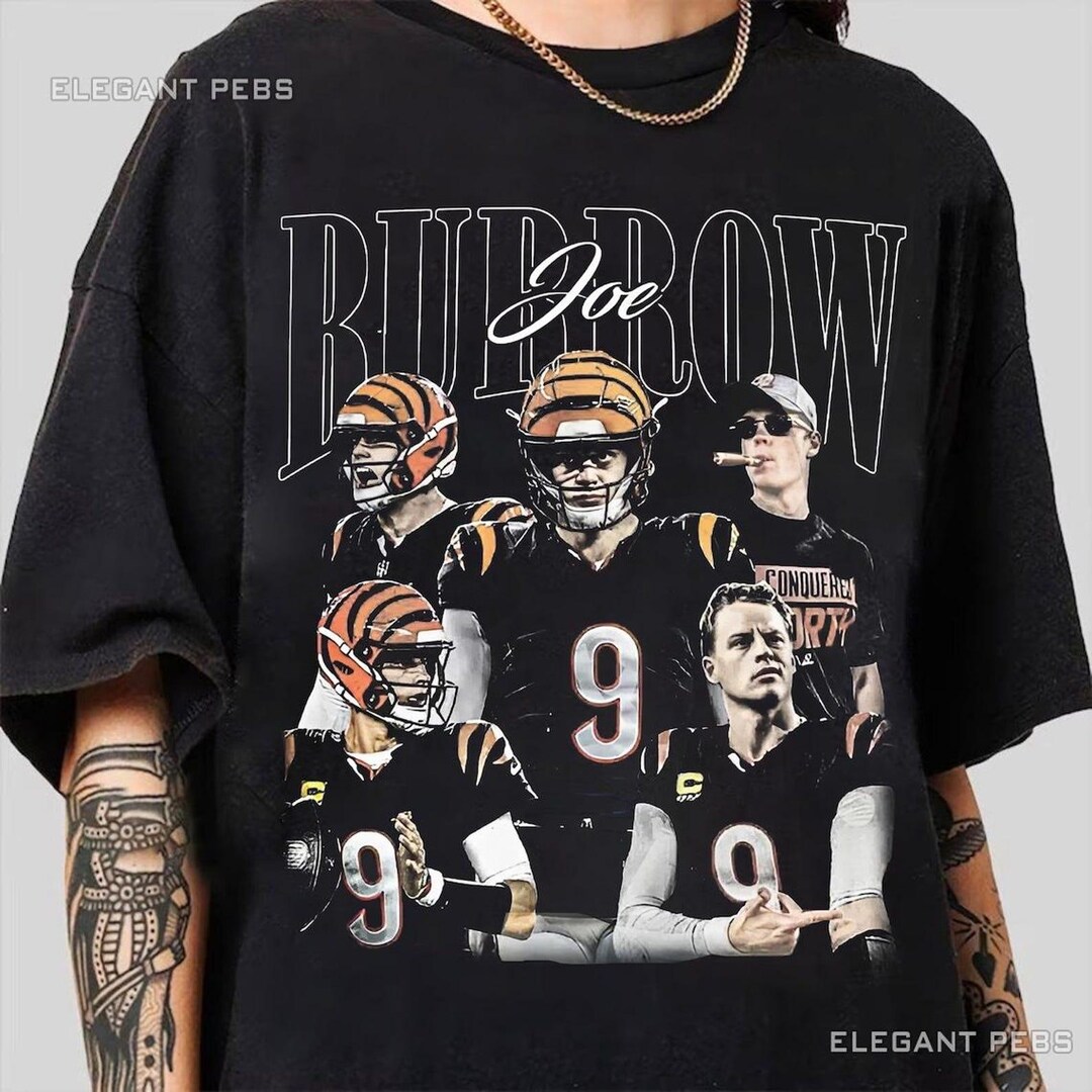 Joe Burrow Shirt, Joe Burrow Retro Rap Tee, Game Day Shirt, Football ...