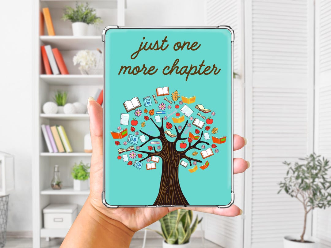 Kindle Insert for Clear Case: Teal Book Tree of Life Ereader Theme for ...