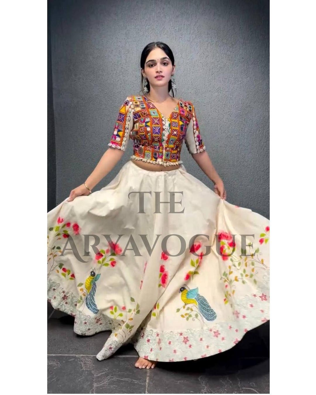 Mirror Work Navratri Lehenga Choli: Gujarati Garba Outfit - Etsy Australia