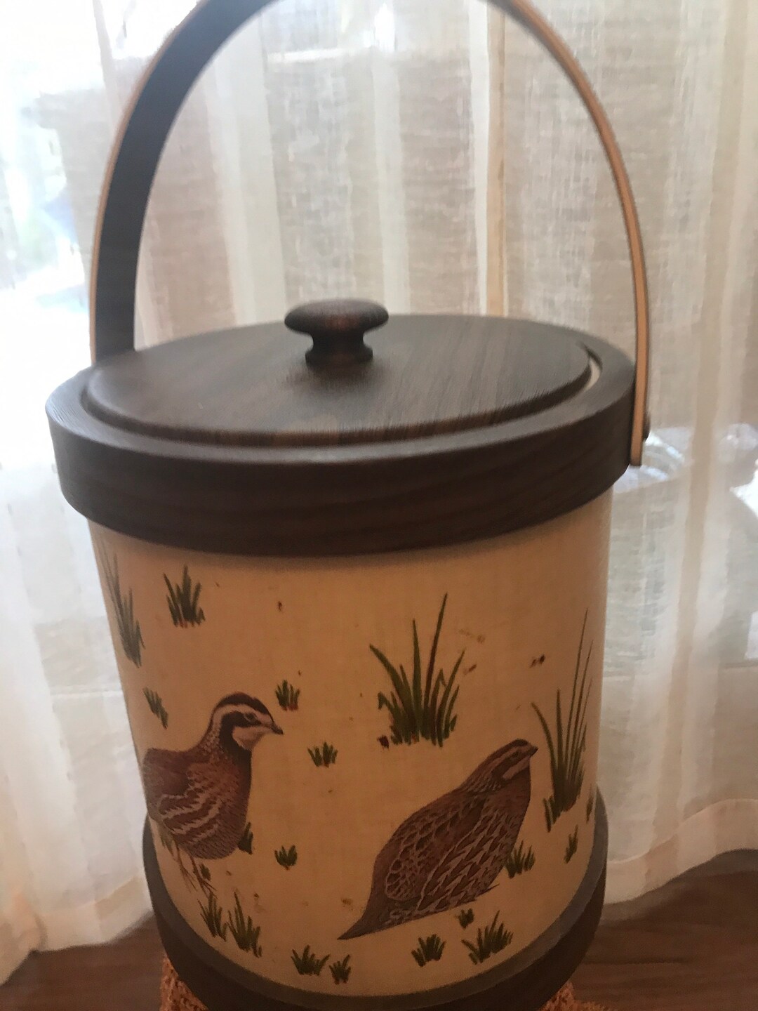 Vintage Beautiful Quail Ice Bucket - Etsy