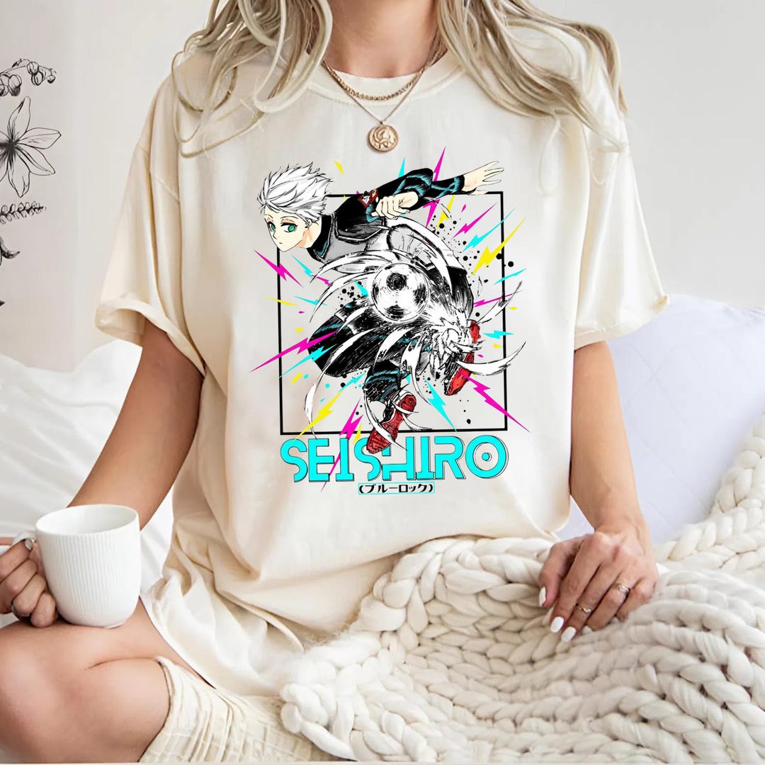 Nagi Seishiro T Shirt – Blue Lock Anime Tee – Soccer Prodigy Graphic ...