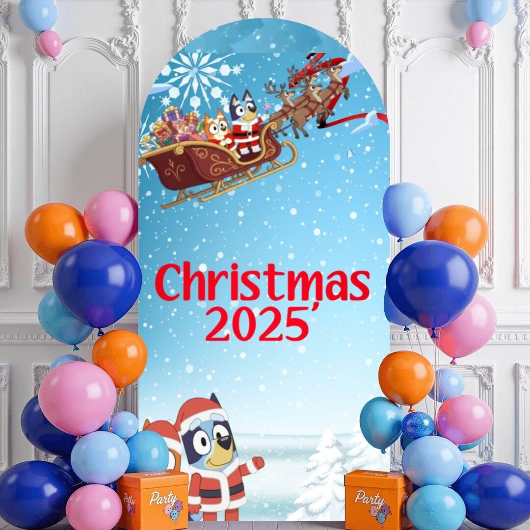 Bluey Christmas Arch Cover - Etsy