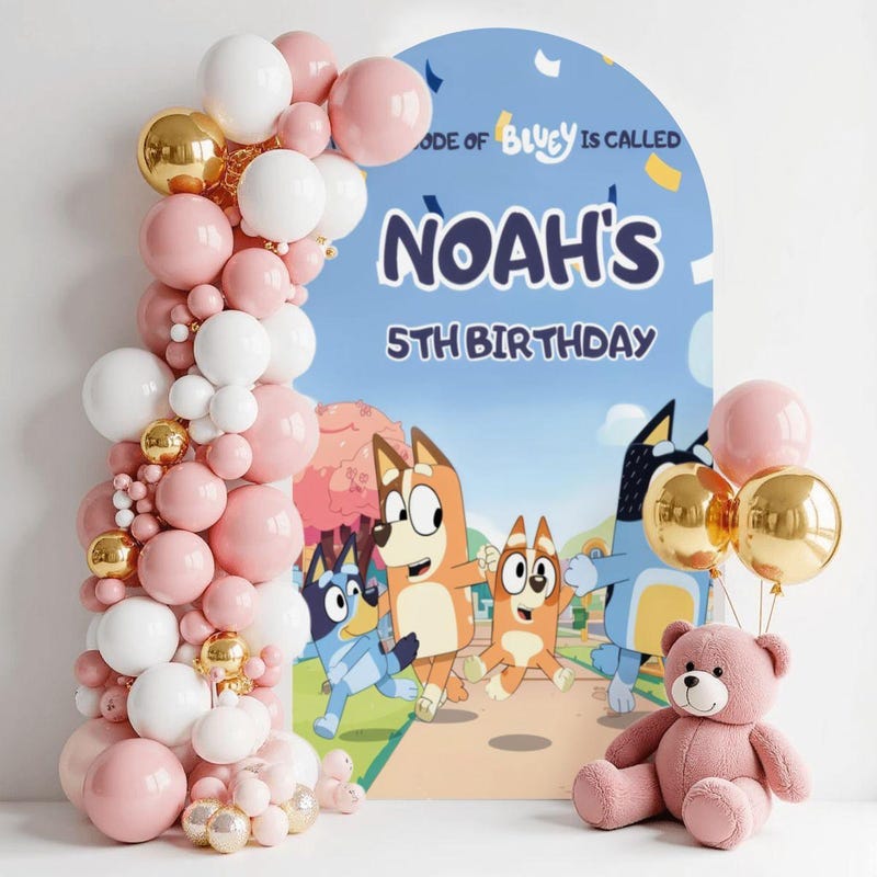 Bluey Birthday Cloth Backdrop - Etsy Australia