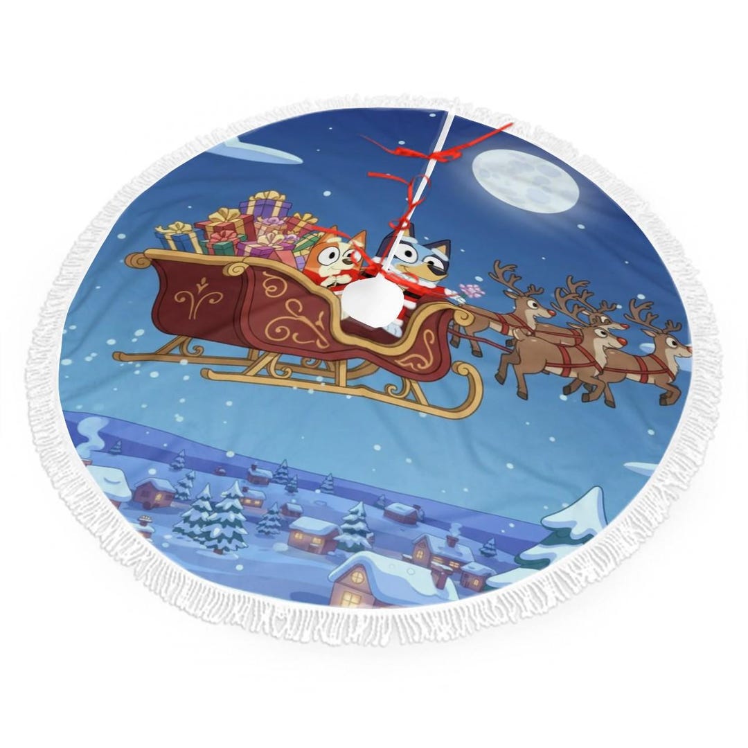 Bluey N Bingo Christmas Tree Skirt - Etsy