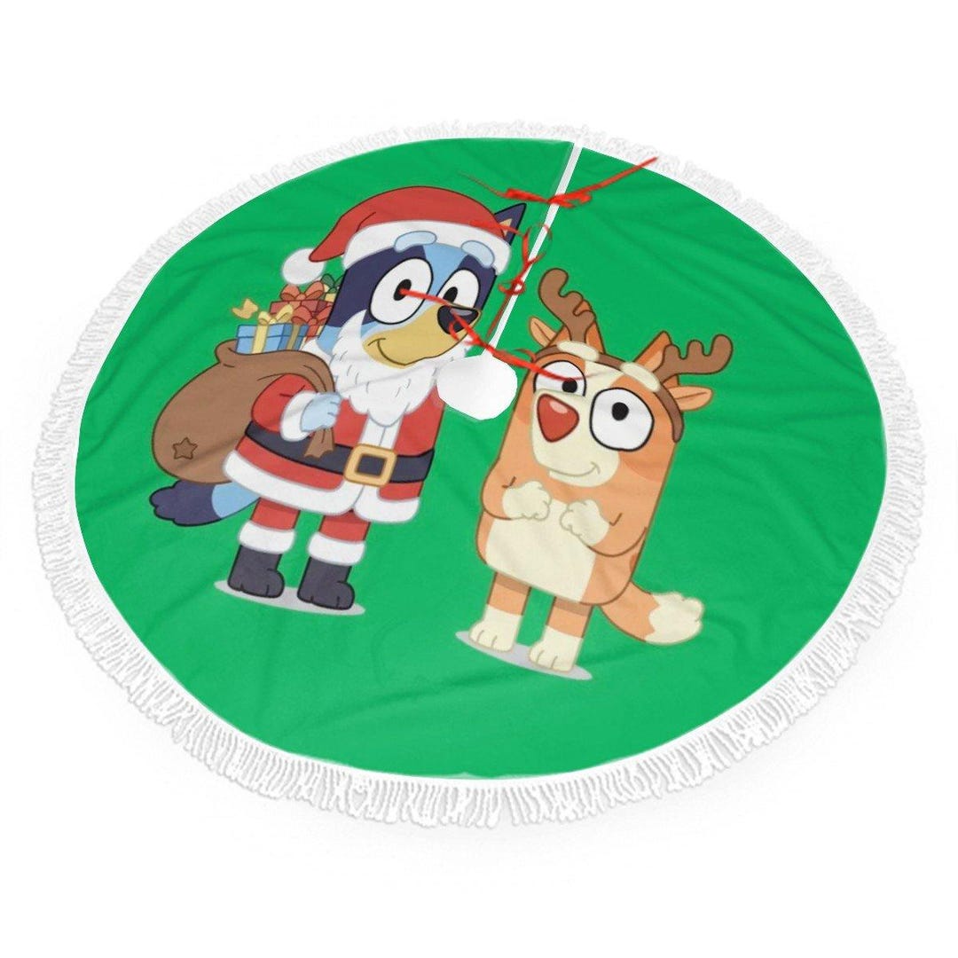 Bluey Bingo Christmas Tree Skirt - Etsy