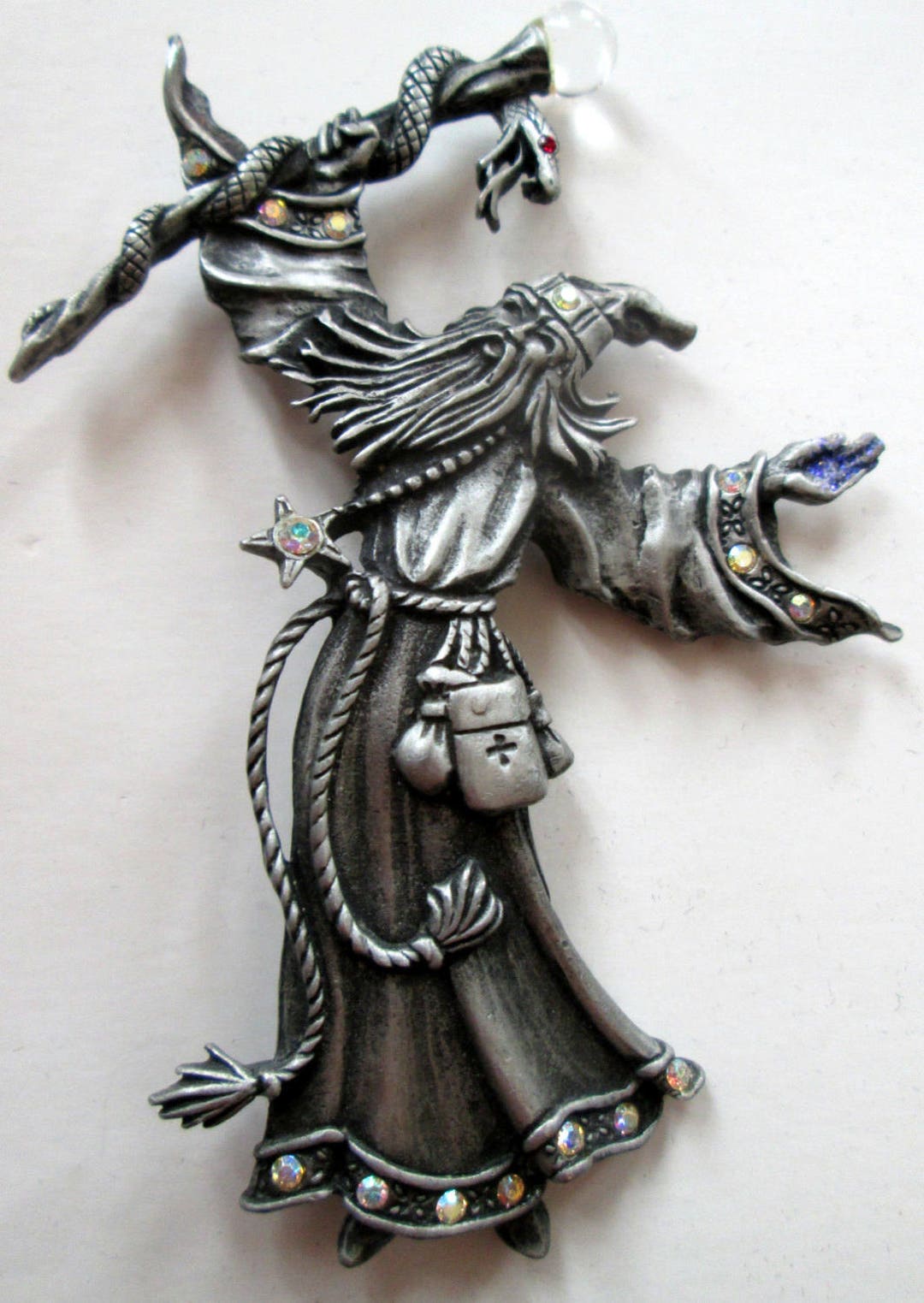 Vintage JJ Pin- Merlin Wizard Serpent-jonette Jewelry Brooch- Artifacts ...
