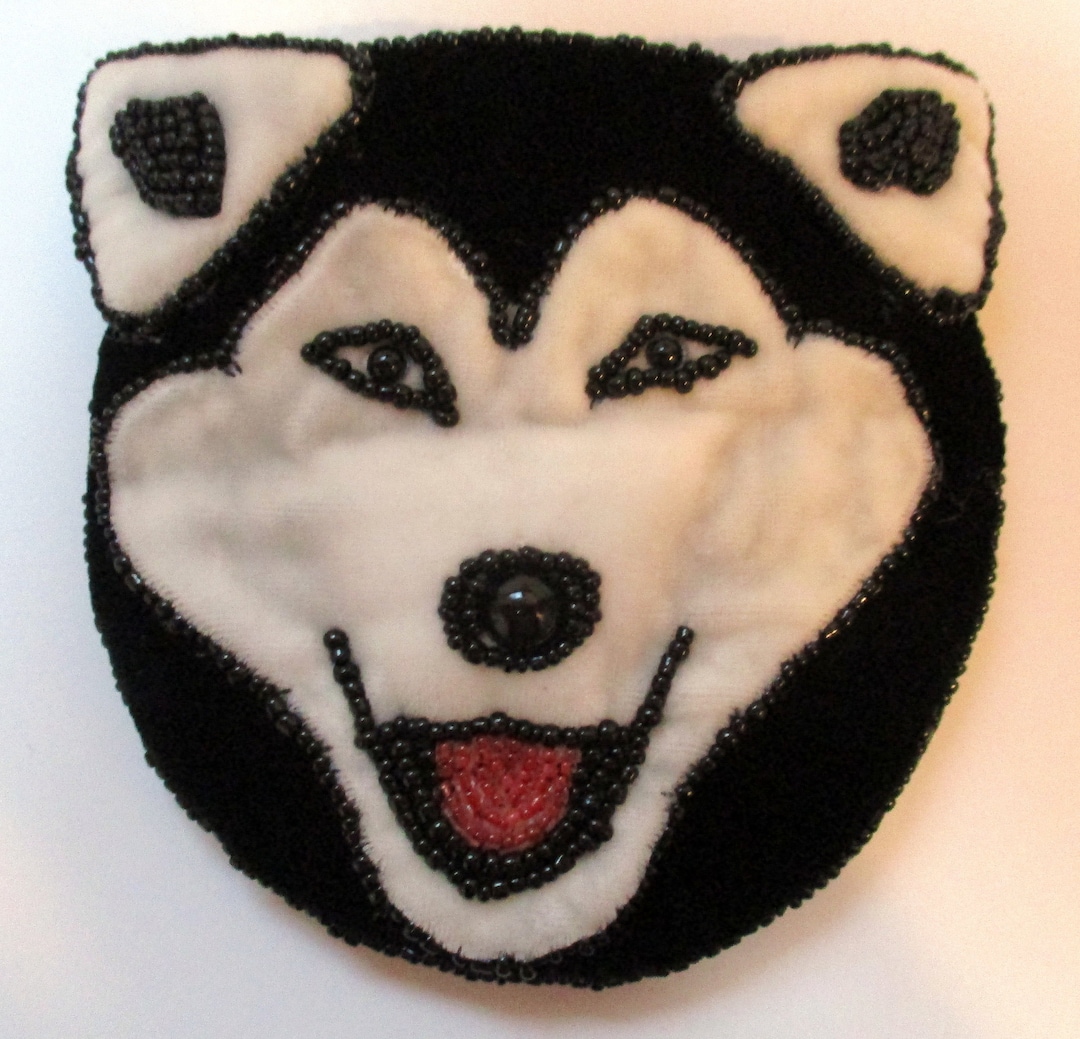 Vintage Purse Accessory-husky Dog velvet-unique Gift Dog Lover-small ...