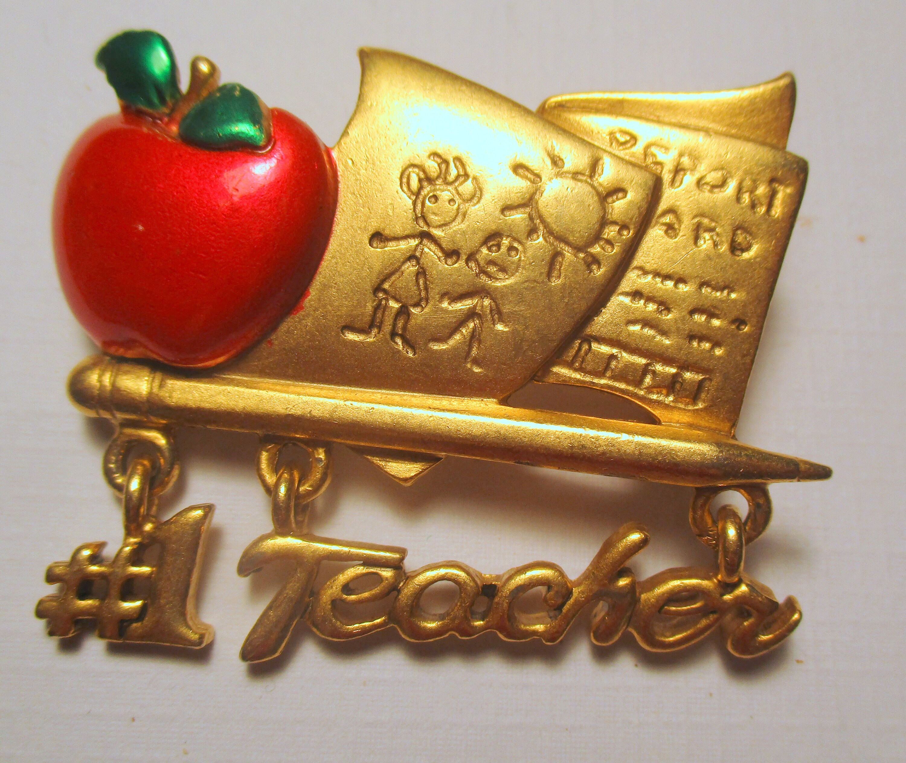 Vintage Pin AJC- #1 Teacher-unique Teacher Gift- Made in the USA - Etsy