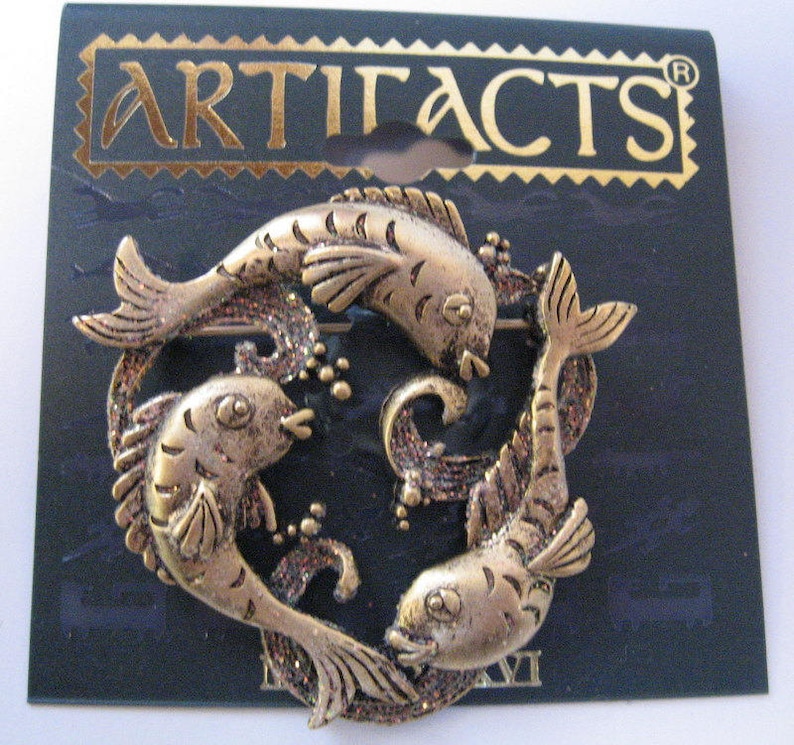 Vintage JJ Pin- Fishes-pisces-jonette Jewelry-unique Gift Collectible ...
