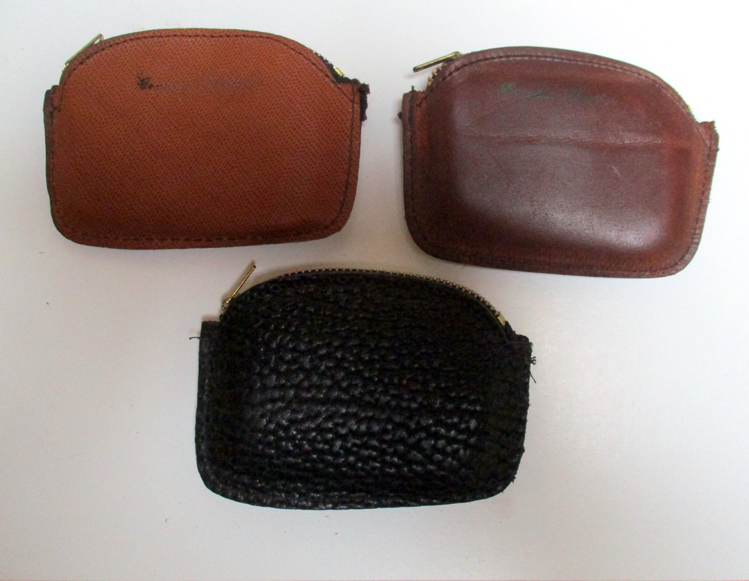 Vintage Purses- Lot of Three Small Leather Purses-small Change Purses ...