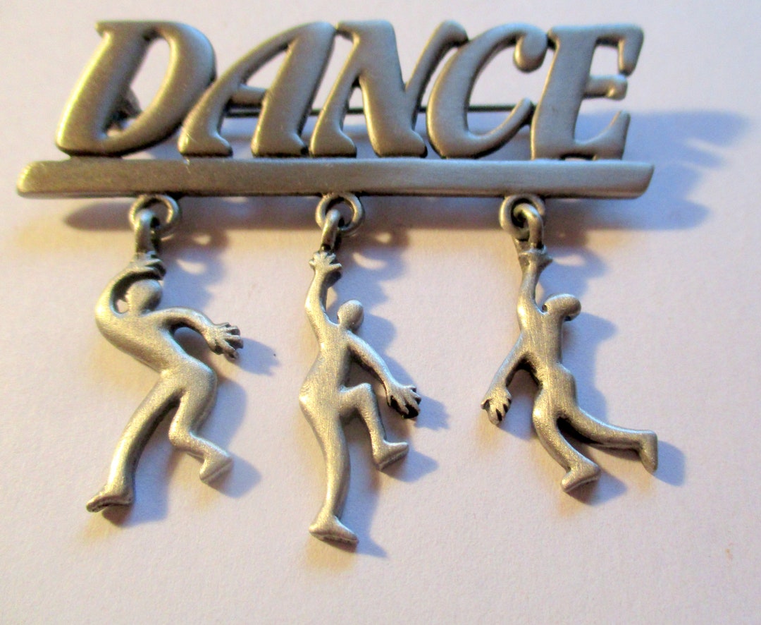 Vintage JJ Pin DANCE Unique Gift Jonette Jewelry Brooch Artifacts ...