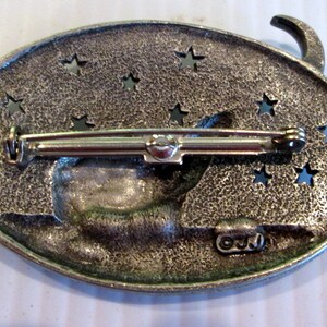 Vintage JJ Pin- Cow With Moon and Stars- Jonette Brooch- Unique Gift ...