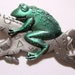 Vintage Pin Signed JJ Frog Riding Horse-jonette Jewelry Brooch unique ...
