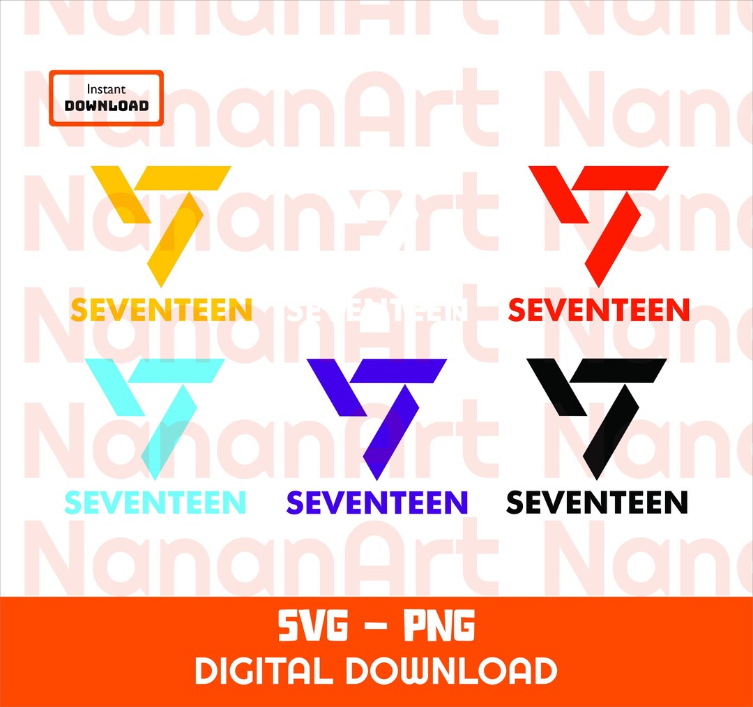SEVENTEEN Logo SVG PNG Bundle | Kpop Group Symbol Cut File | Multi ...